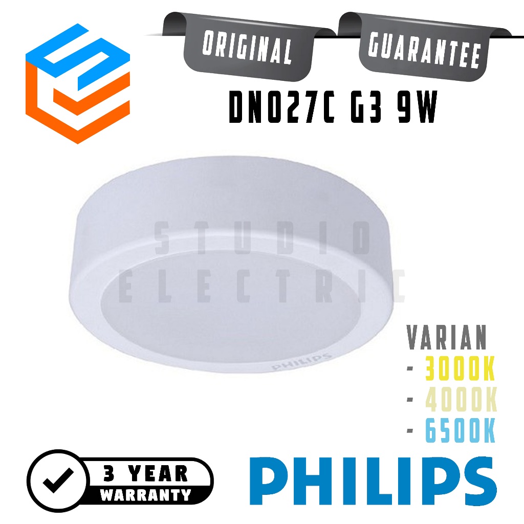 Jual Philips DN027C G3 Lampu Downlight Outbow 9W LED9 Bulat D150 - 9 W ...
