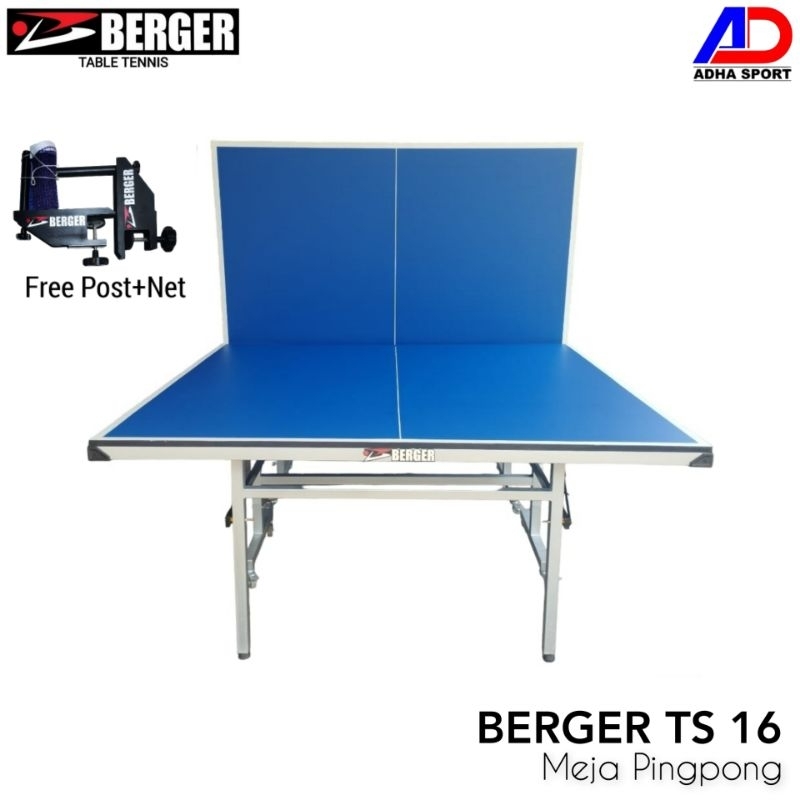 Jual Meja Pingpong Tenis Meja BERGER TS 16 Standart PTMSI Tebal 16mm ...
