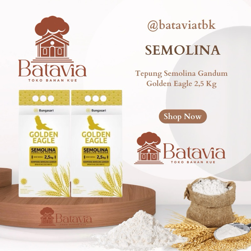 Jual Tepung Semolina Golden Eagle 2.5 Kg | Bungasari Golden Eagle ...