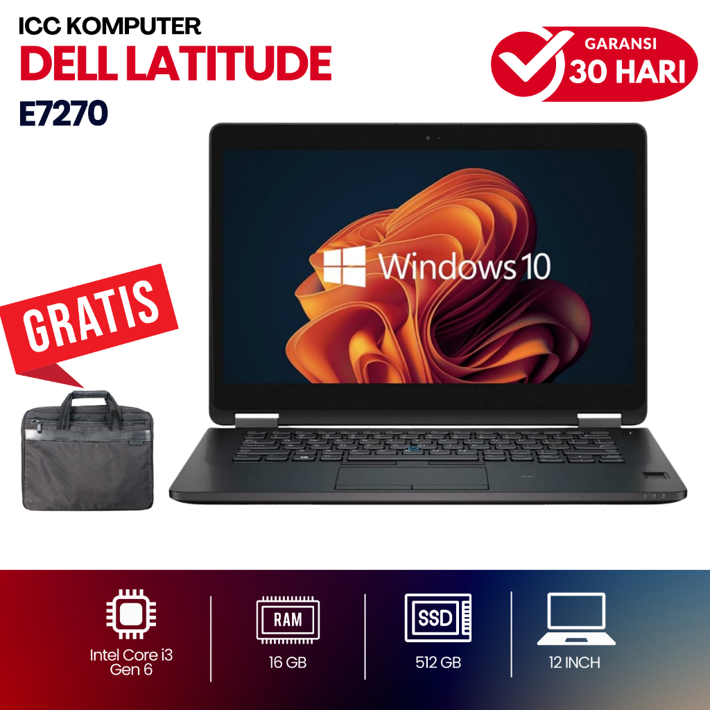 Jual Dell Latitude E 7270 7280 Core i3 | i5 | i7 - SECOND MULUS BERGARANSI | Shopee Indonesia
