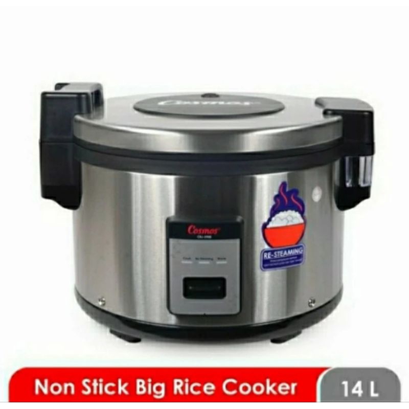 Jual rice cooker/mejikom listrik jumbo kapasitas besar 14liter cosmos ...