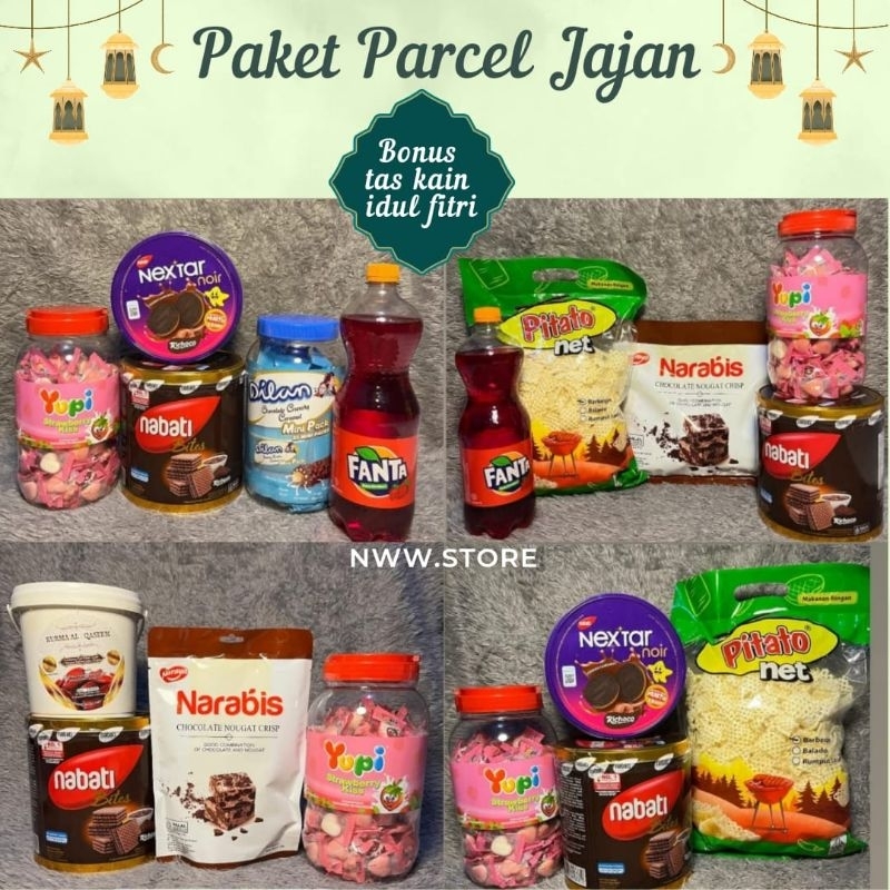 Jual PARCEL JAJANAN LEBARAN IDUL FITRI PAKET MURAH FREE TAS | Shopee ...