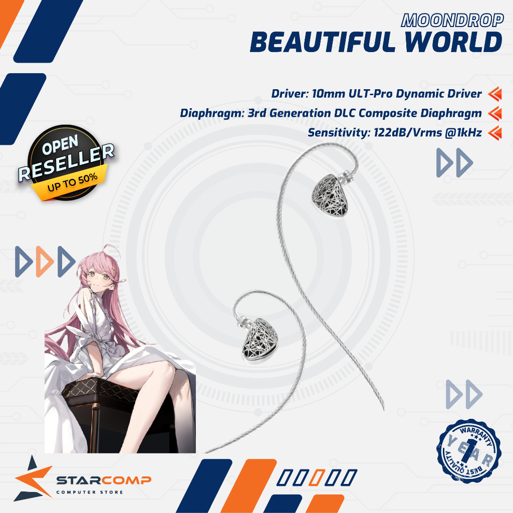 Jual Moondrop Beautiful World Limited Flagship 10mm Driver In Ear ...