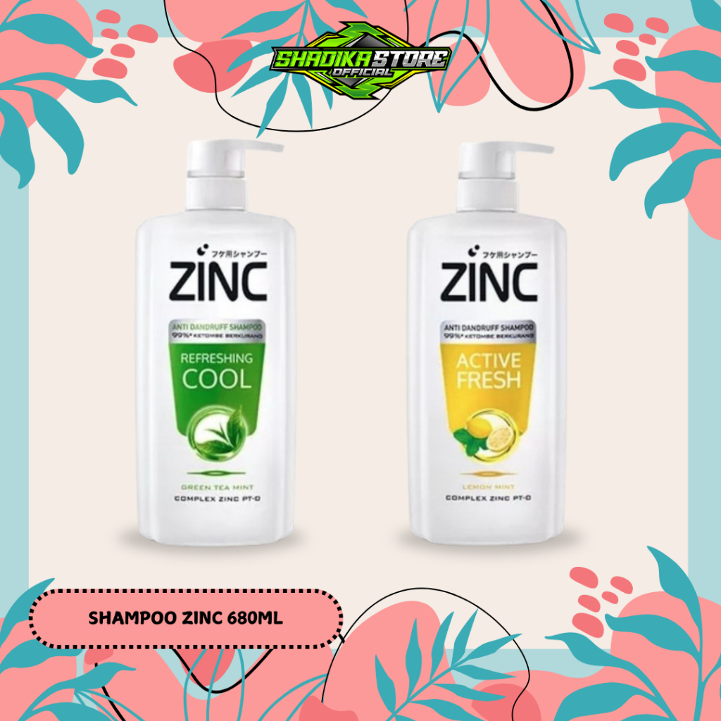Jual (TERSEDIA HARGA GROSIR) Zinc active Refreshing Cool Zinc Shampoo ...