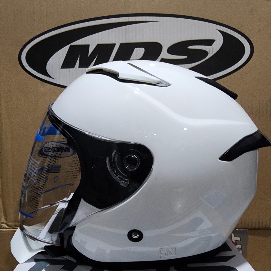 Jual MDS HELM MDS VOLTUS WHITE (100% ORIGINAL) | Shopee Indonesia