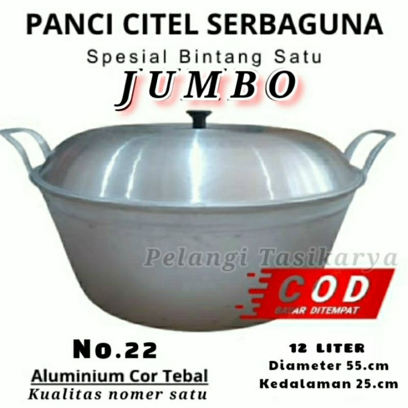 Jual Panci Katel Citel Serbaguna Jumbo Ukuran No.22 Aluminium Cor Tebal ...