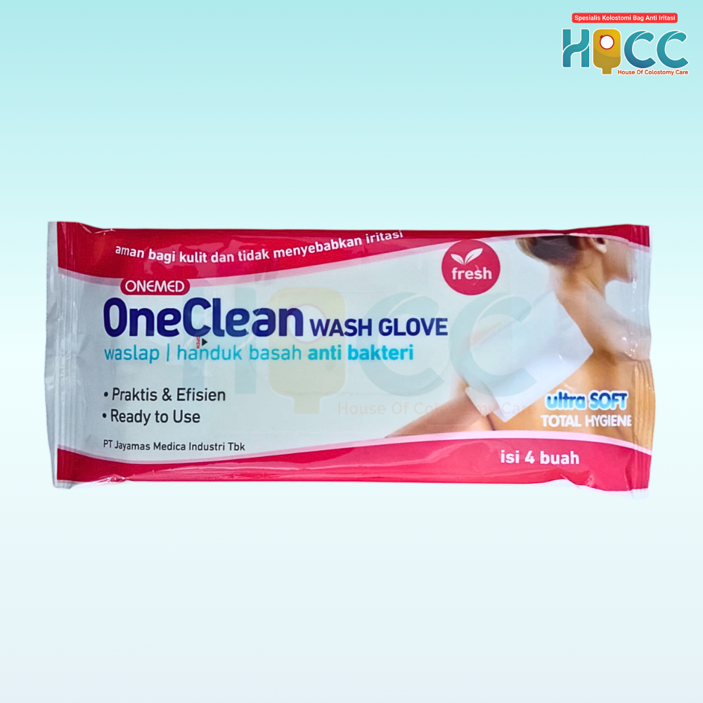 Jual OneClean Wash Glove Waslap Handuk Basah Anti Bakteri OneMed ...