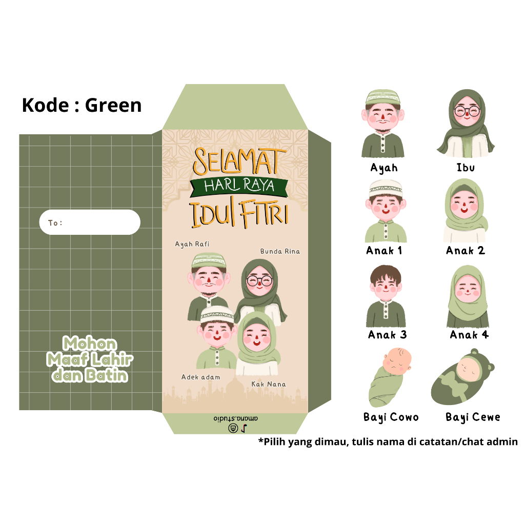 Jual Amplop Lebaran Custom Nama | Shopee Indonesia