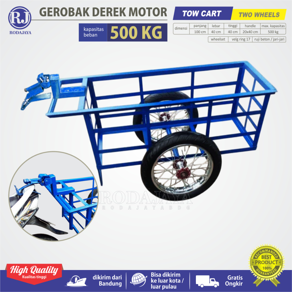 Jual TOW CART / CRANE BARROW / Gerobak tarik motor / Gerobak derek ...