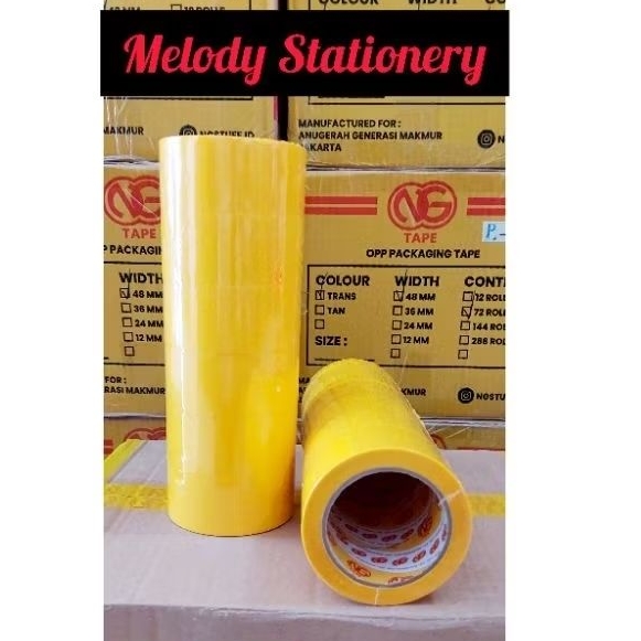 Jual LAKBAN WARNA KUNING 2 inci - 48mmX90y - LAKBAN NYA GEN Z. Kualitas ...