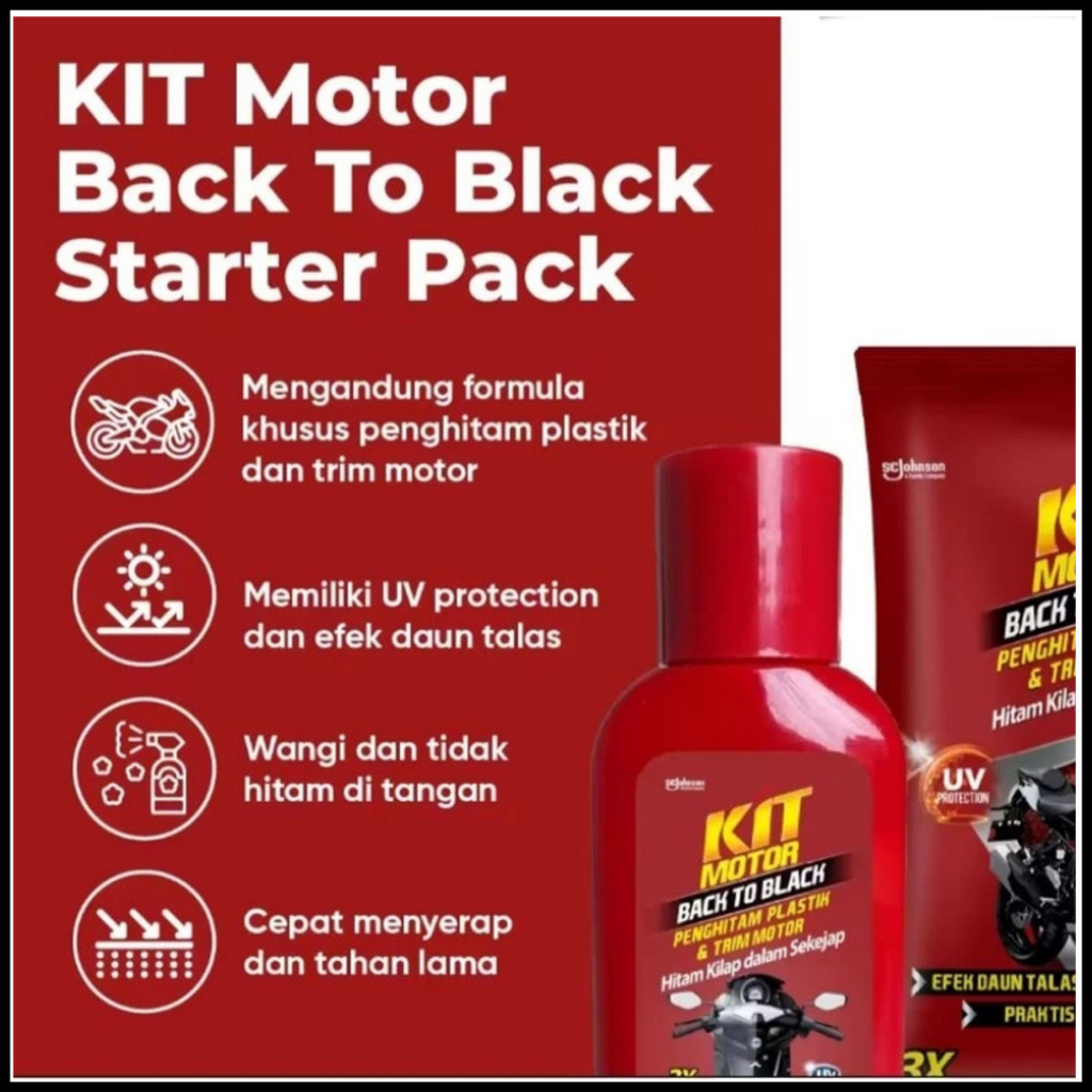 Jual KIT Motor Back To Black Starter Pack 35ml + Sponge Accesories ...