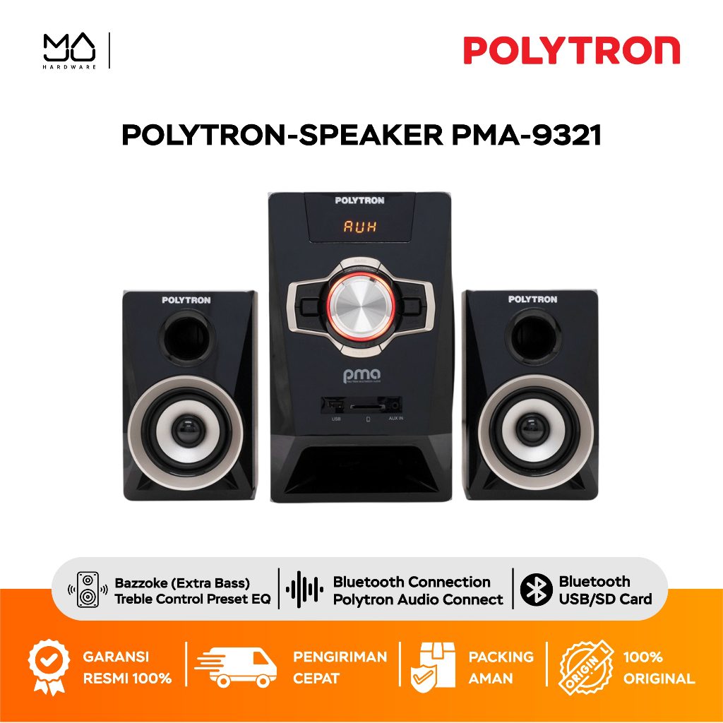 Jual POLYTRON Bluetooth Speaker Multimedia PMA 9321 - Garansi Resmi | Shopee Indonesia