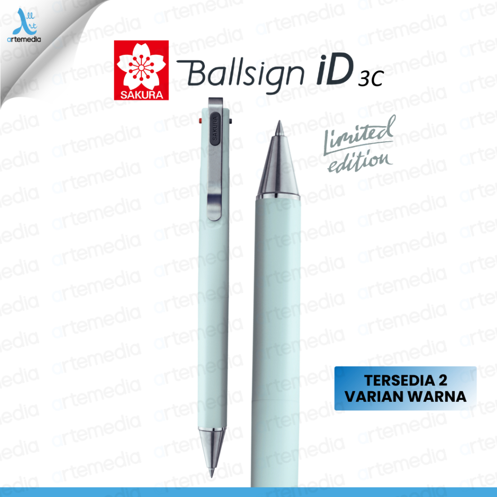 Jual Sakura Ballsign ID 3C Multipen Ballpoint Gel Pen Retractable ...