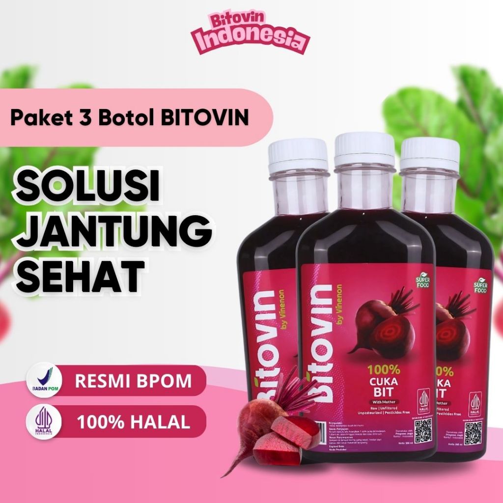 Jual BITOVIN 3 Botol - Cuka Buat Bit Asli - 300Ml untuk Solusi Sakit ...