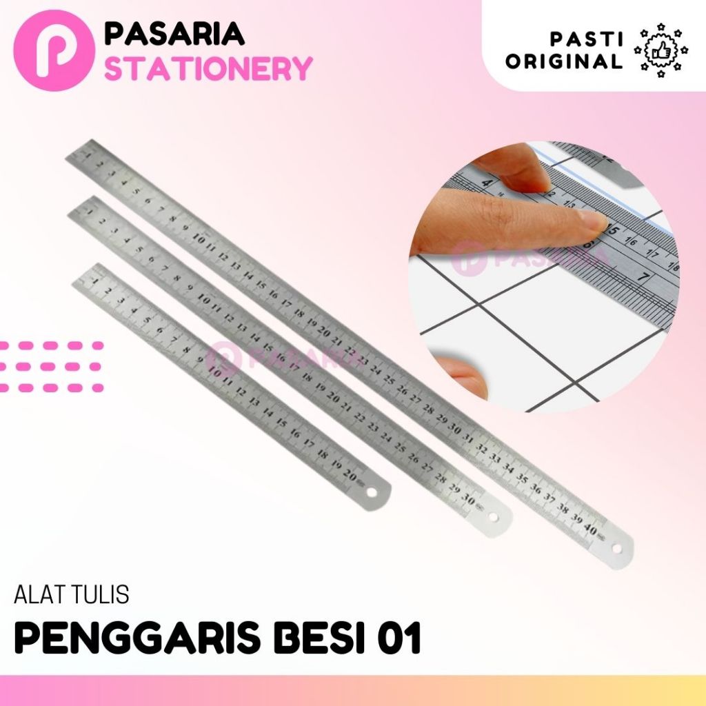 Jual PENGGARIS Besi 30/40/60 cm Stainless Steel Anti Karat | Shopee Indonesia