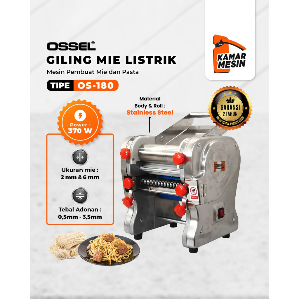 Jual OSSEL Giling Mie Listrik Gilingan Mie Listrik Mesin Ampia Body ...