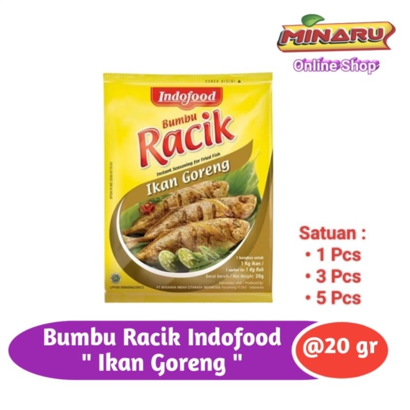 Jual Indofood Bumbu Racik Ikan Goreng ( Sachet ) @20 gr | Shopee Indonesia
