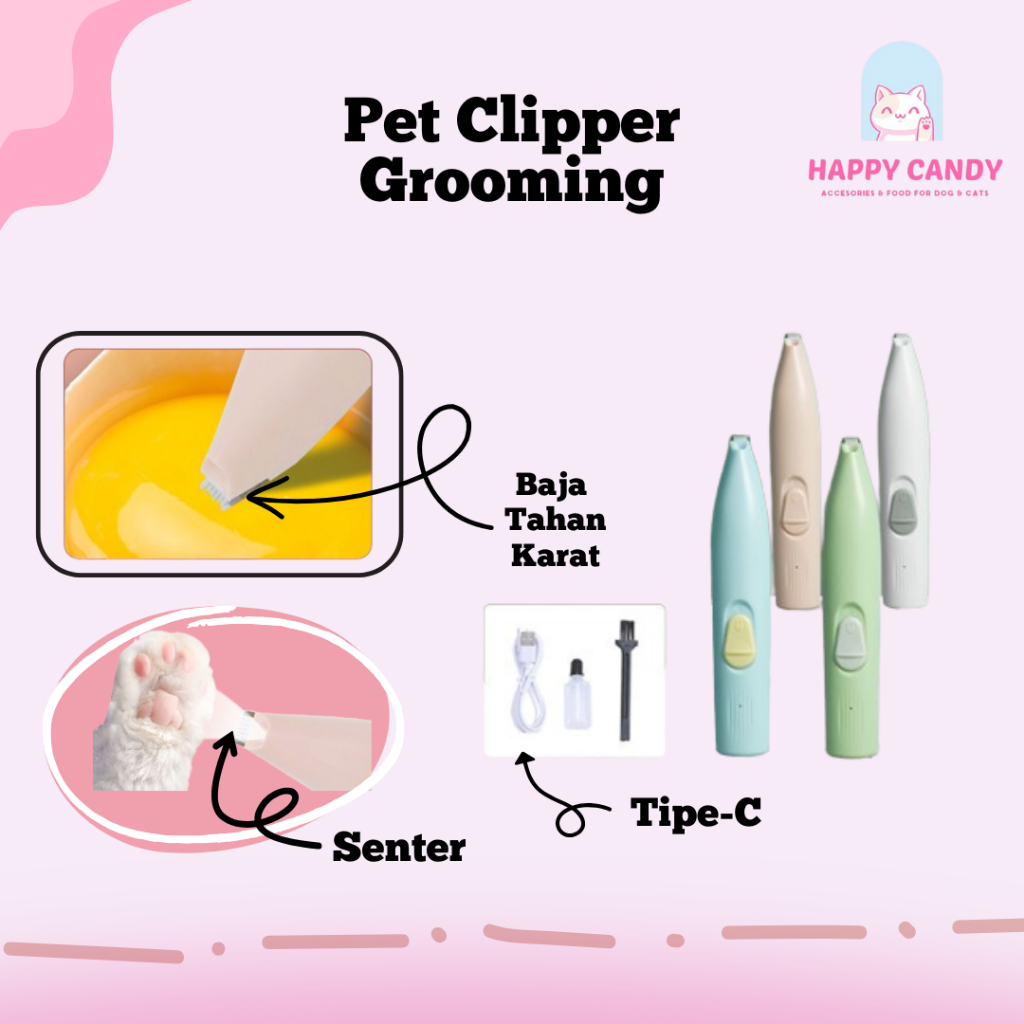 Jual Alat cukur bulu kucing pet clipper grooming Alat cukur elektrik ...