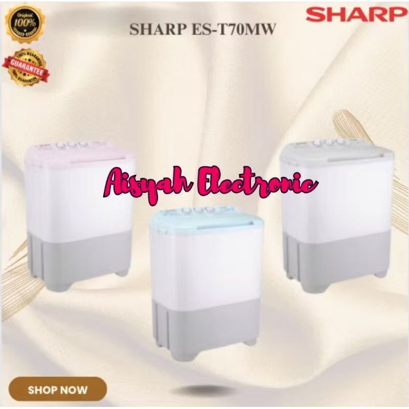 Jual MESIN CUCI SHARP ES-T70MW GARANSI RESMI | Shopee Indonesia