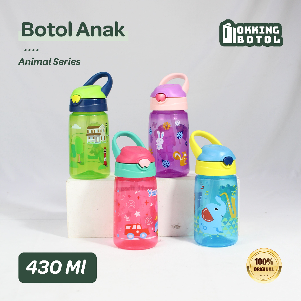 Jual BOTOL AIR MINUM ANAK 430ML | TEMPAT AIR MINUM ANAK 430ml | BOTOL MINUM GAMBAR LUCU BPA FREE ...