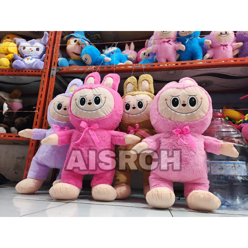 Jual boneka labubu jumbo size 1 M LED- boneka labubu besar 80 cm ...