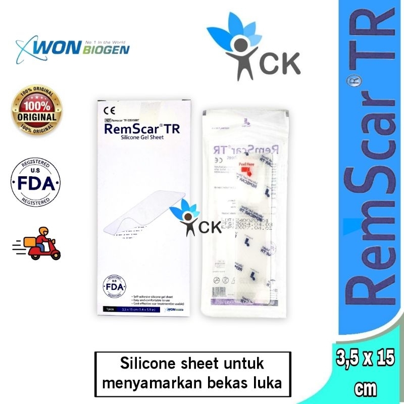 Jual RemScar® REMSCAR TR SHEET 3,5 X 15 CM silicone gel sheet ...