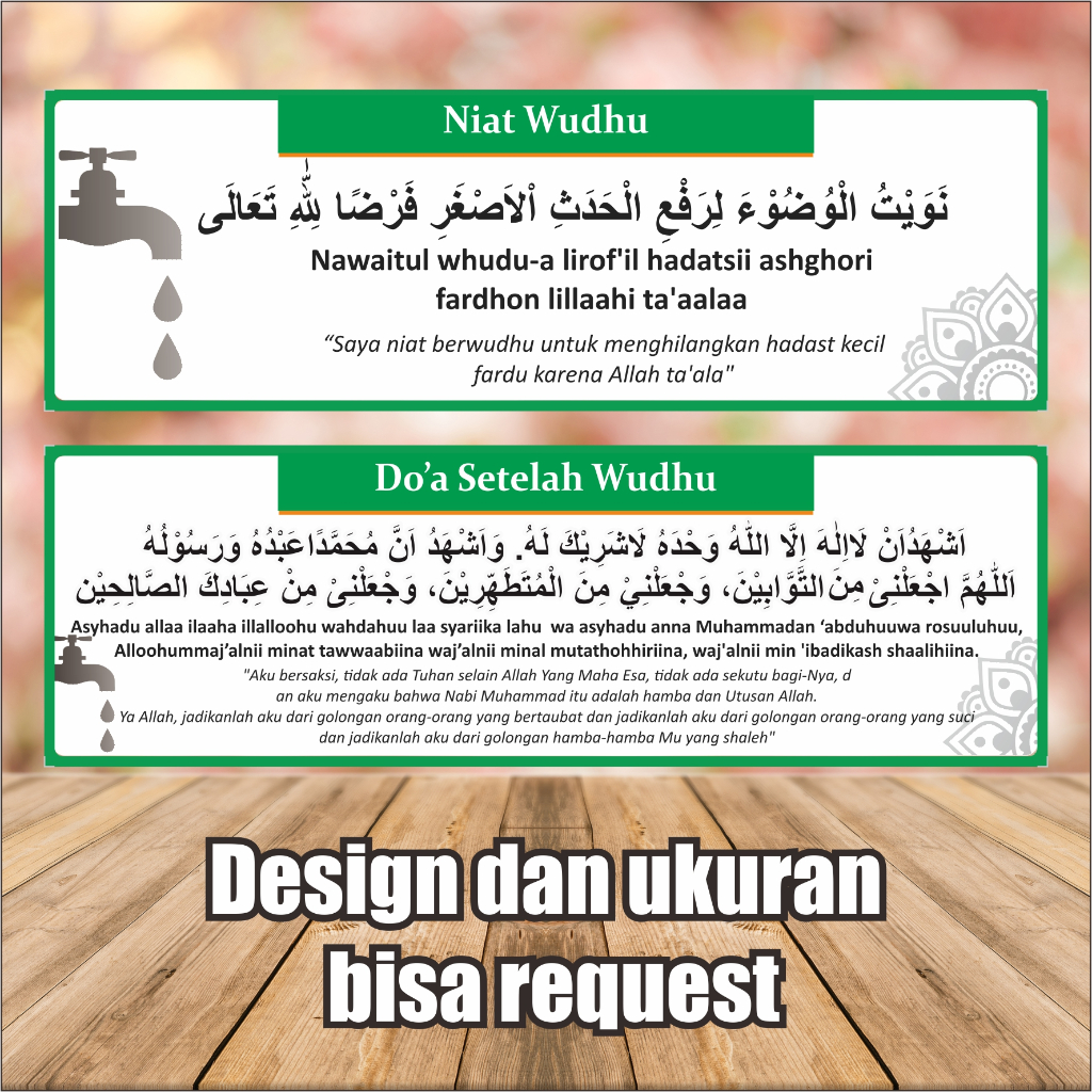 Jual Stiker | Sticker Doa Wudhu dan Setelah Wudhu ready banyak | Shopee ...