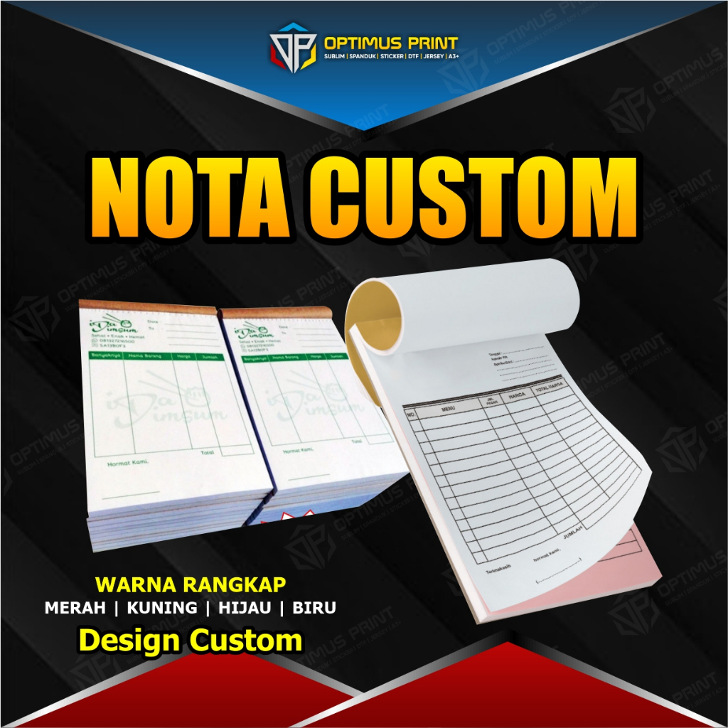 Jual Optimus Print Nota NCR Custom | BON | kwitansi Custom | Shopee ...