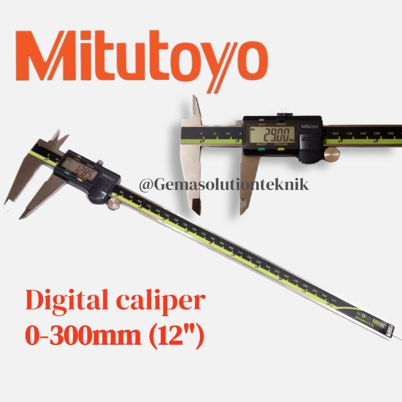 Jual MITUTOYO digital caliper sigmat 12" 0 - 300mm Sketmat 12 inchi 300 mm 500-193-30 | Shopee ...