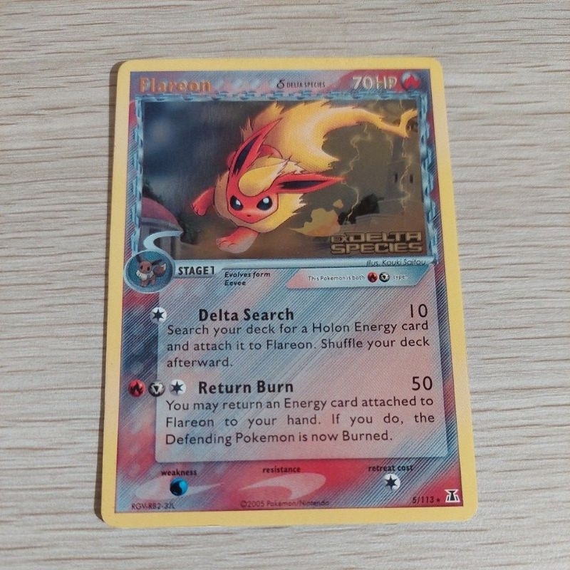 Jual KARTU POKEMON TCG FLAREON - HOLO HOLOGRAM 5/113 2005 CARD | Shopee ...