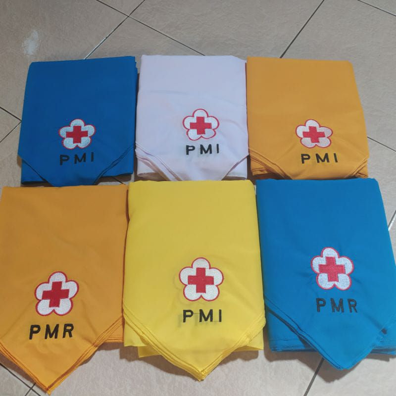 Jual SYAL Hasduk PMI PMR Bordir / SYAL Leher PMI (ecer) | Shopee Indonesia
