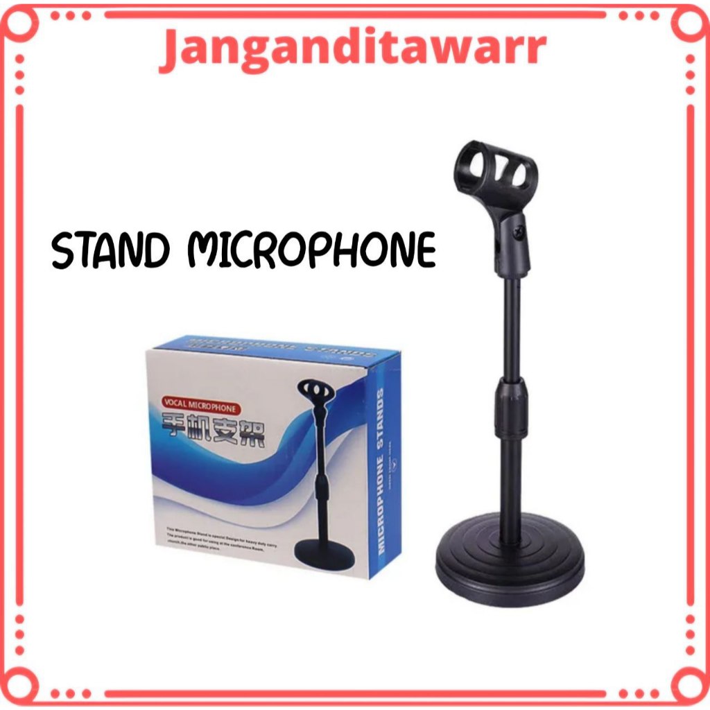 Jual Stand Microphone Meja HD-26 Stand Mic Holder Adjustable Holder Microphone Karaoke | Shopee ...