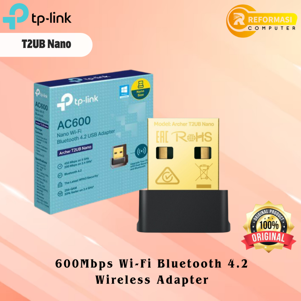 Jual TP-LINK Bluetooth WIFI Tp-Link Archer T2UB Nano 600Mbps Wireless ...