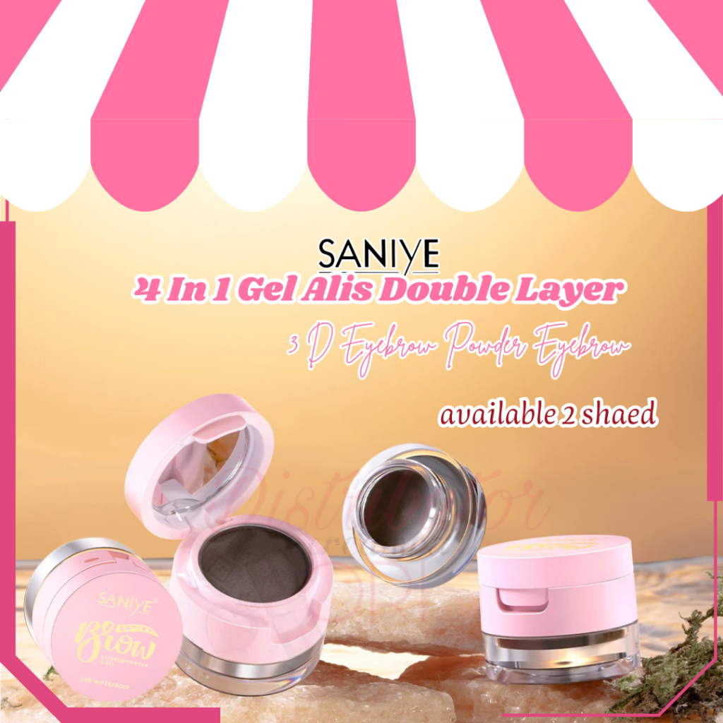 Jual SANIYE [BPOM] 4 In 1 Gel Alis Double Layer 3D Eyebrow Powder ...