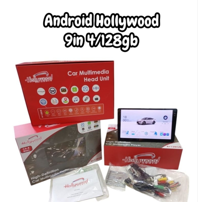 Jual Android Mobil 9" Hollywood Ram 4/128GB Qled | Shopee Indonesia