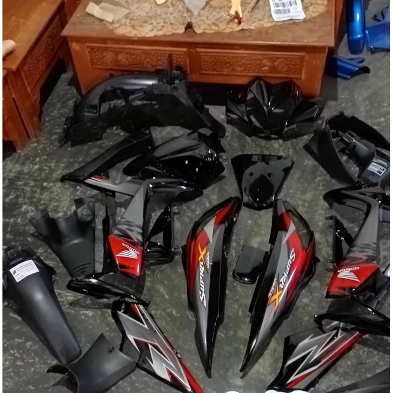 Jual Cover body Full set Body bodi supra batman x125 karbu supra x125 ...