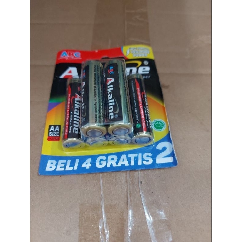 Jual BATRAI ABC ALKALINE AA BELI 4 BONUS 2 | Shopee Indonesia