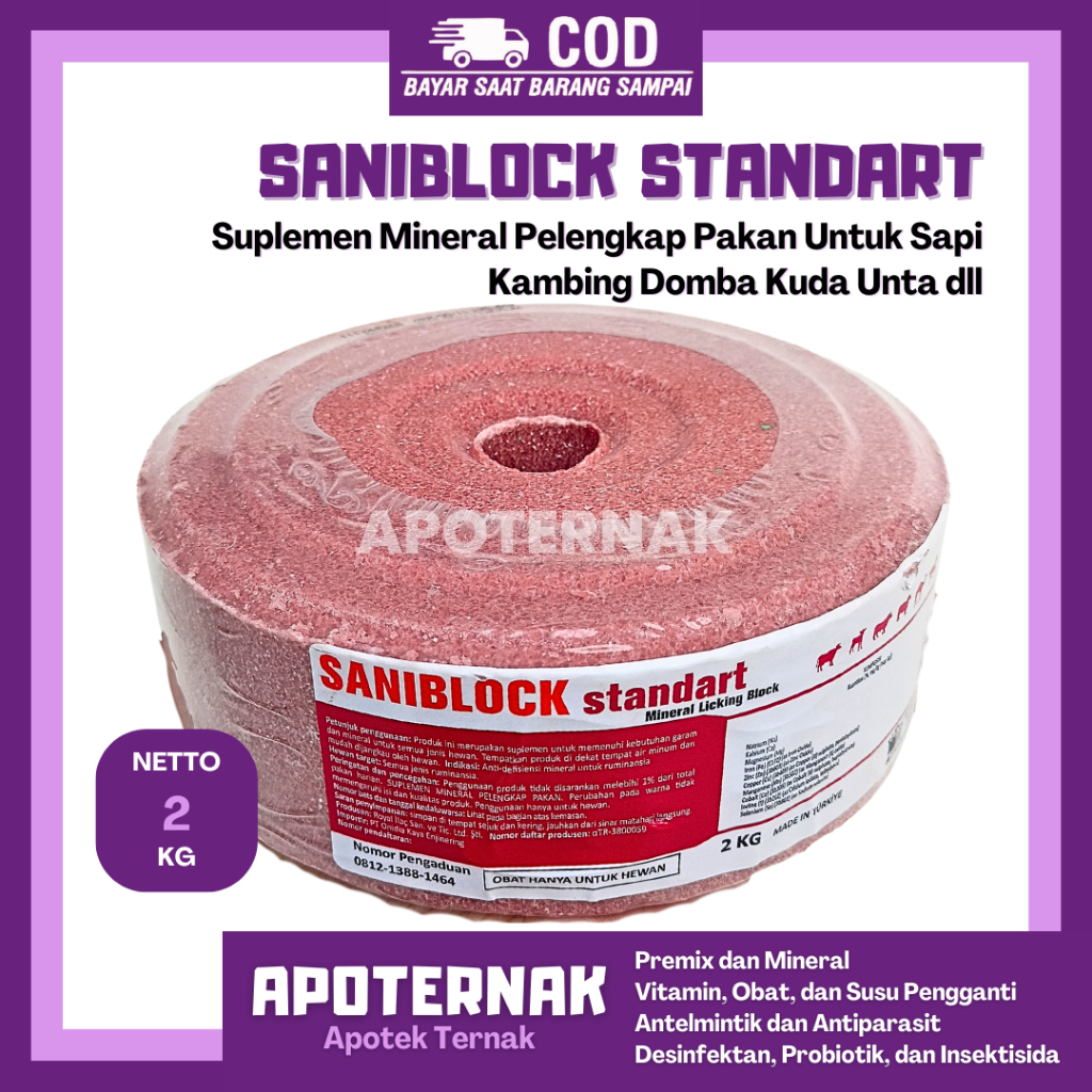 Jual MINERAL BLOK SANIBLOCK STANDART 2 KG - MINERAL BLOK SAPI - MINERAL ...