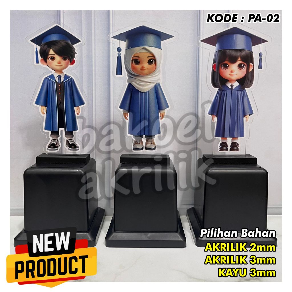 Jual PROMO SOUVENIR WISUDA PLAKAT AKRILIK TK/PAUD model PA02 piala ...