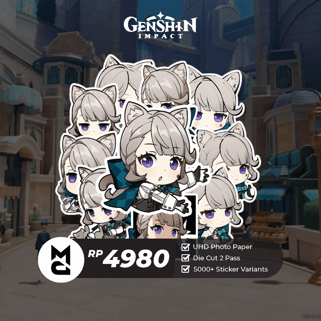 Jual Sticker Genshin Impact Lynette Sticker Anime Aesthetic Lucu ...