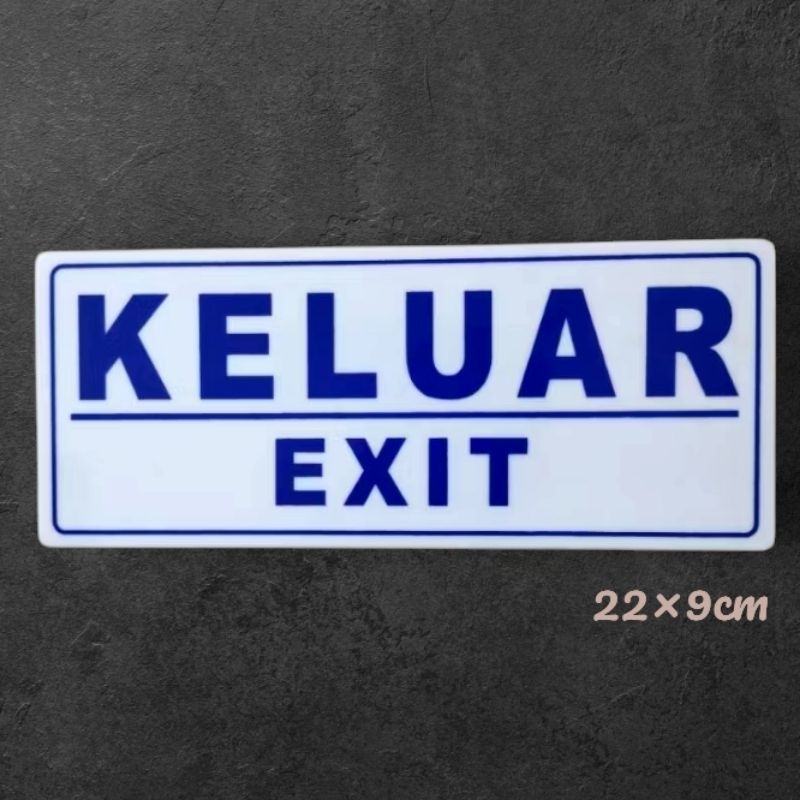 Jual Akrilik sign papan tanda tulisan KELUAR / EXIT | Shopee Indonesia