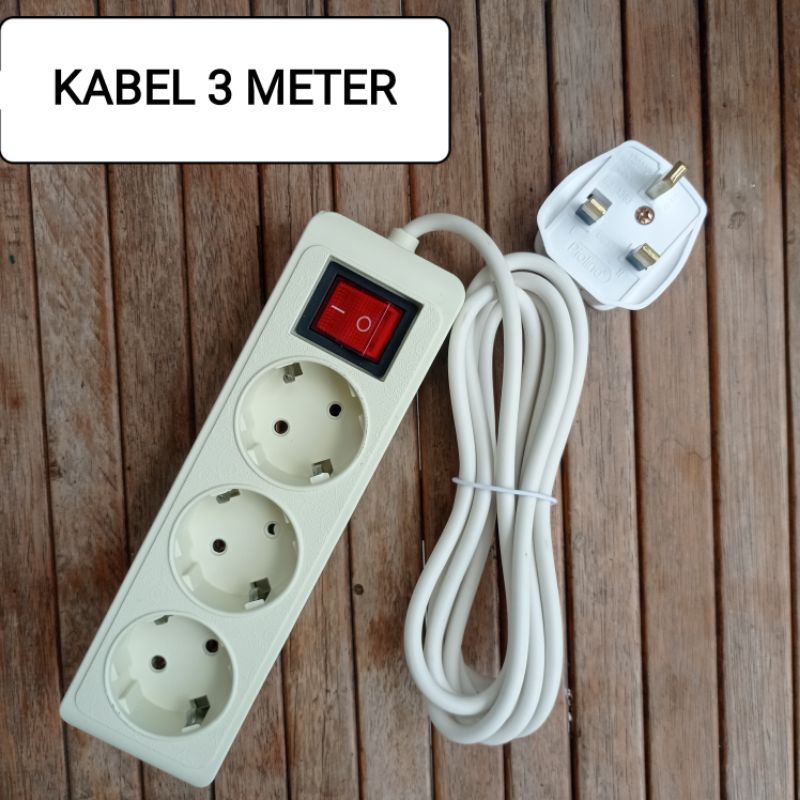 Jual Kabel Colokan Listrik 3 Meter Steker 3 Lubang untuk Umroh Haji ...