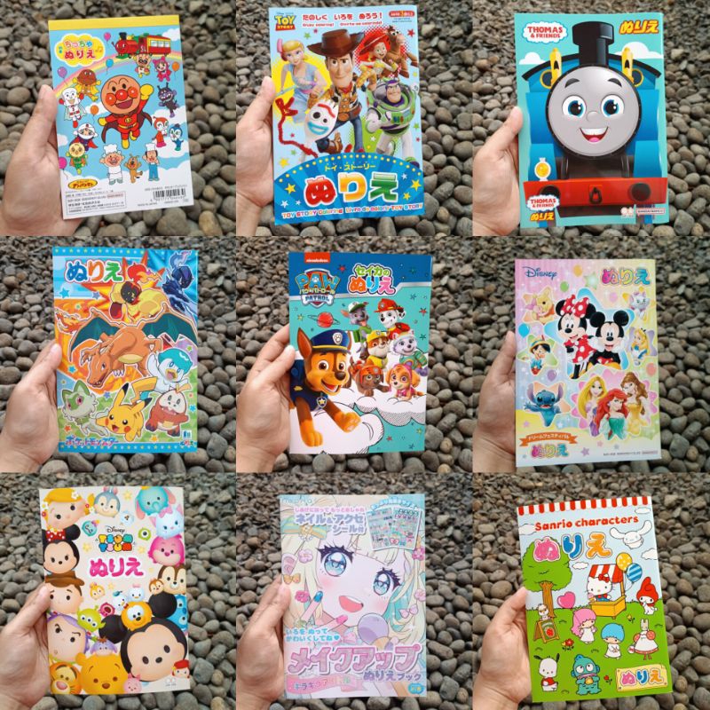 Jual Seria Daiso Watts Japan - Coloring Sticker Book Buku Mewarnai Anak ...