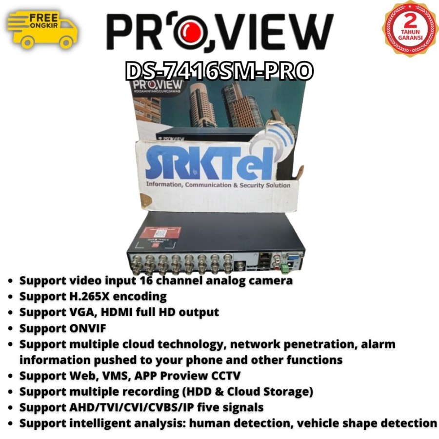 Jual Proview DS-7416SM-PRO DVR CCTV 16 Channel Support up to 5MP | Shopee Indonesia