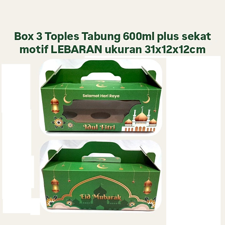 Jual Gable Box Toples Tabung 600ml Dus Hampers Lebaran 31x12x12 Cm ...