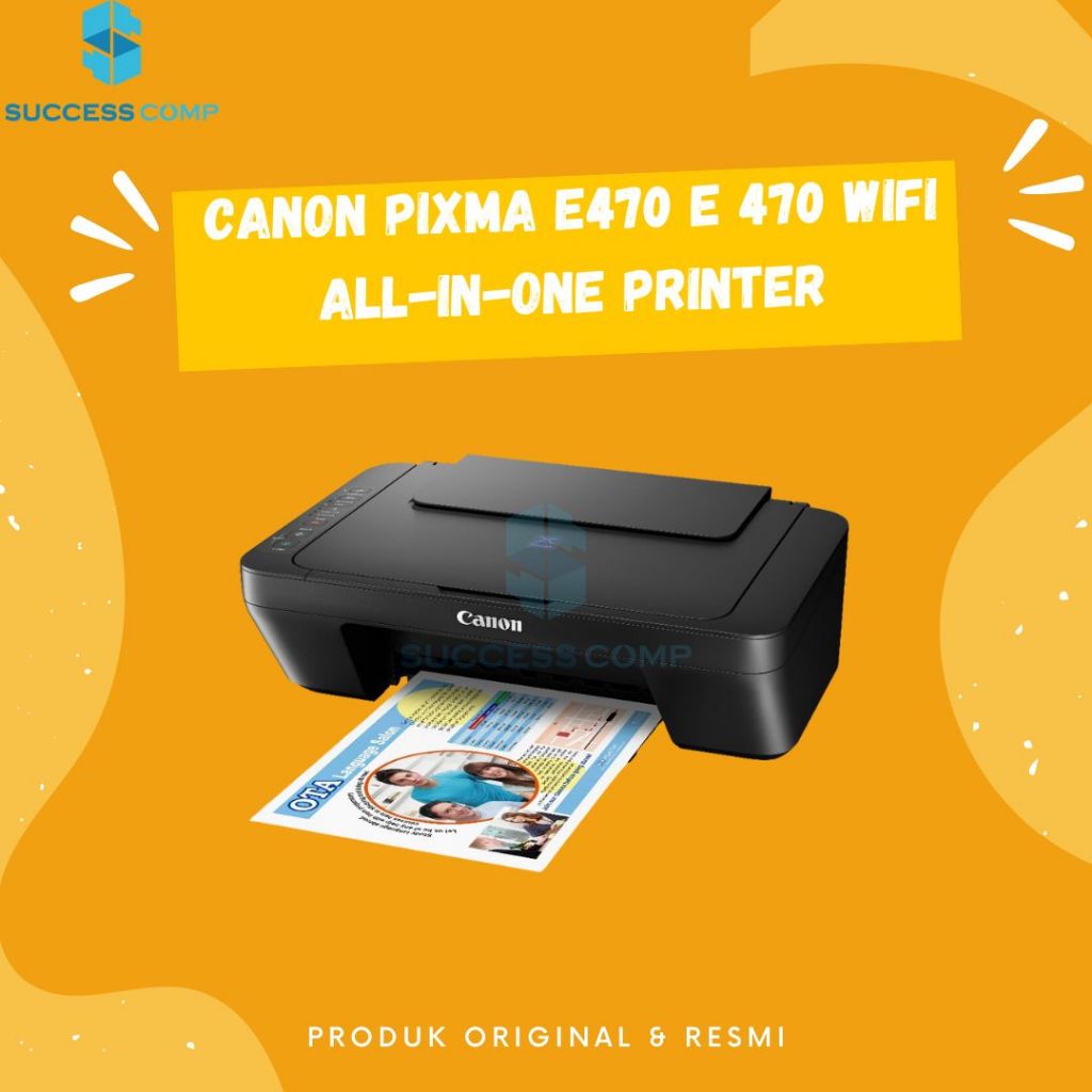 Jual Printer Canon Pixma E470 E 470 All In One WIFI Garansi Resmi 1 Tahun | Shopee Indonesia