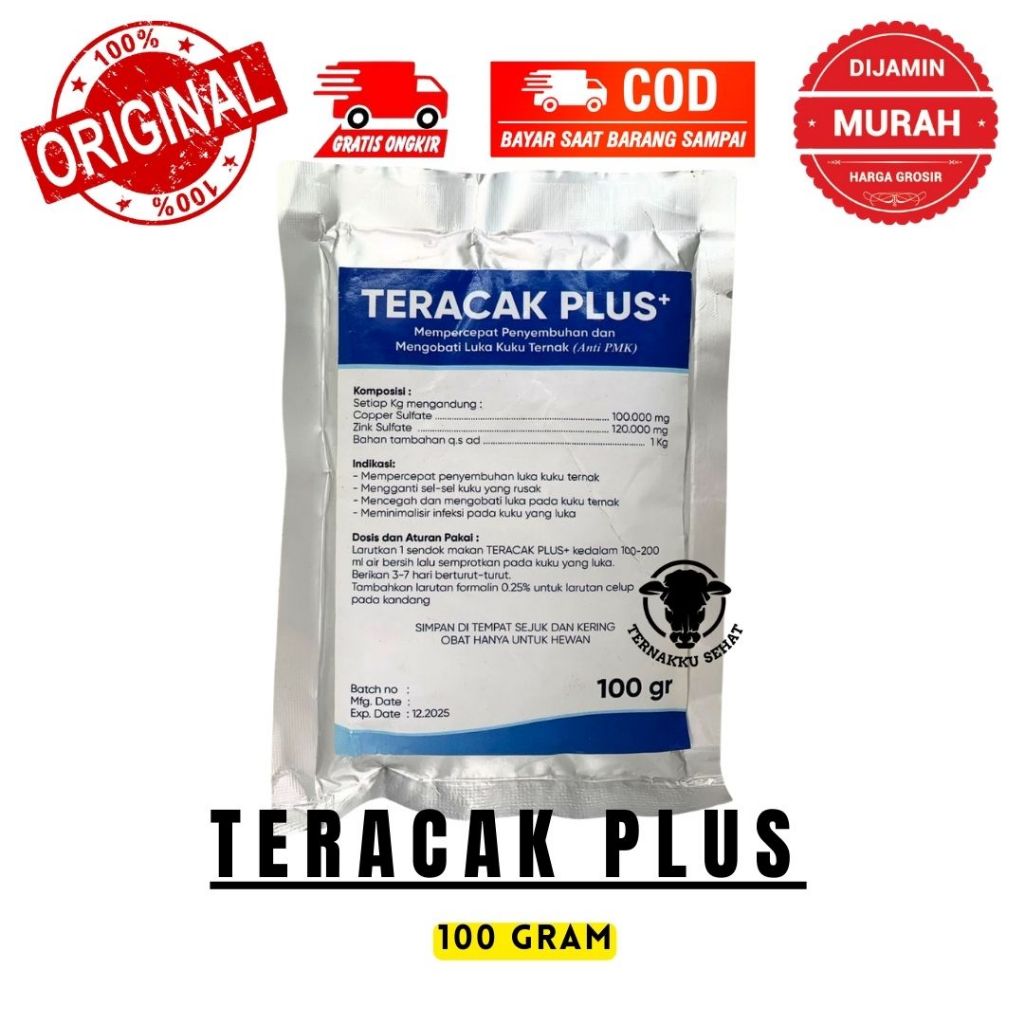 Jual Teracak Plus 100 Gram - Obat Luka Kuku Sapi Kambing Pmk - Obat ...
