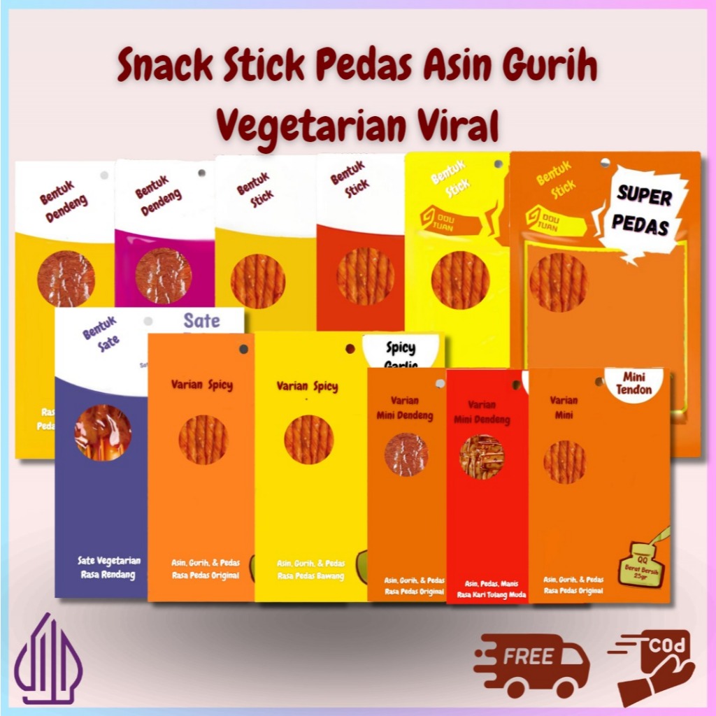 Jual [ HALAL ] SNACK VEGETRAIAN VIRAL | STICK PEDAS ASIN GURIH JUMBO ...