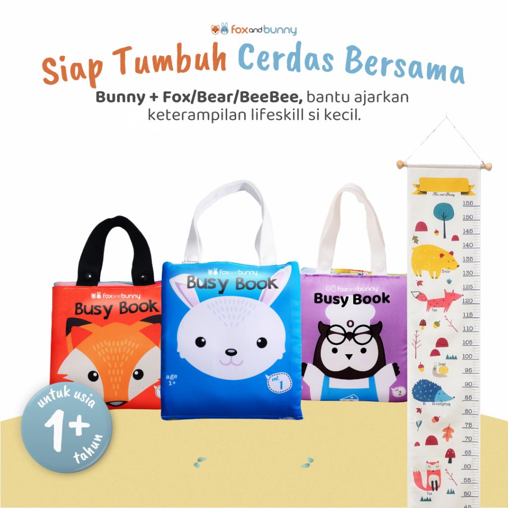 Jual Foxandbunny - SMART Package | Paket 3 Busy Book + Grow Chart ...