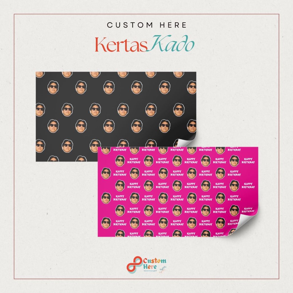 Jual [CUSTOM HERE ID] FREE DESAIN KERTAS KADO CUSTOM A3+ kertas kado ...